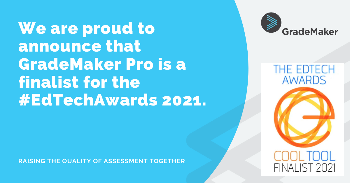 GradeMaker Pro a finalist for the 2021 EdTechAwards | GradeMaker
