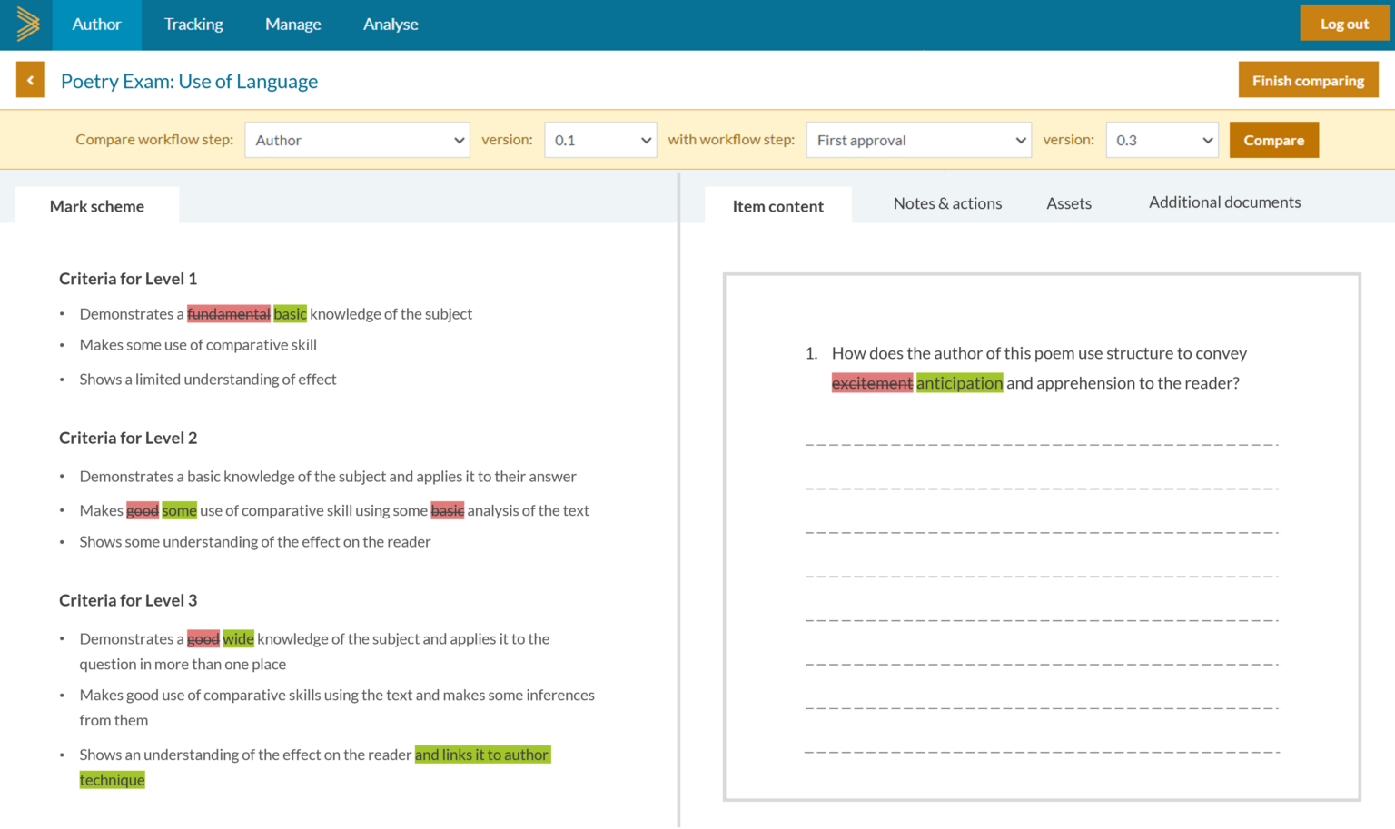 Maximizing Efficiency in Change Reviews: Using Version Compare at AQA | GradeMaker